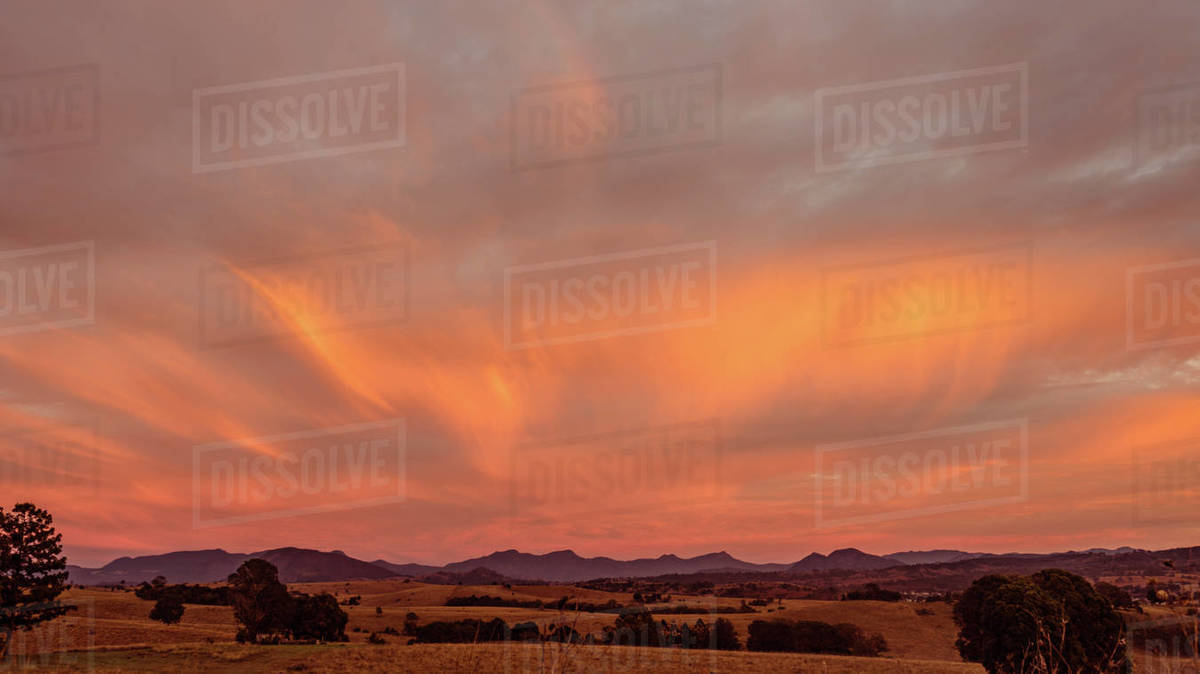 Sunrise over Queensland landscape, Australia - Royalty-free Stock Photo ...