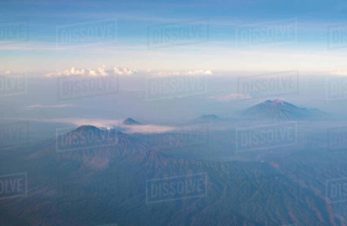 Mount Ijen and Mount Ruang, East Java, Indonesia - Royalty-free Stock ...