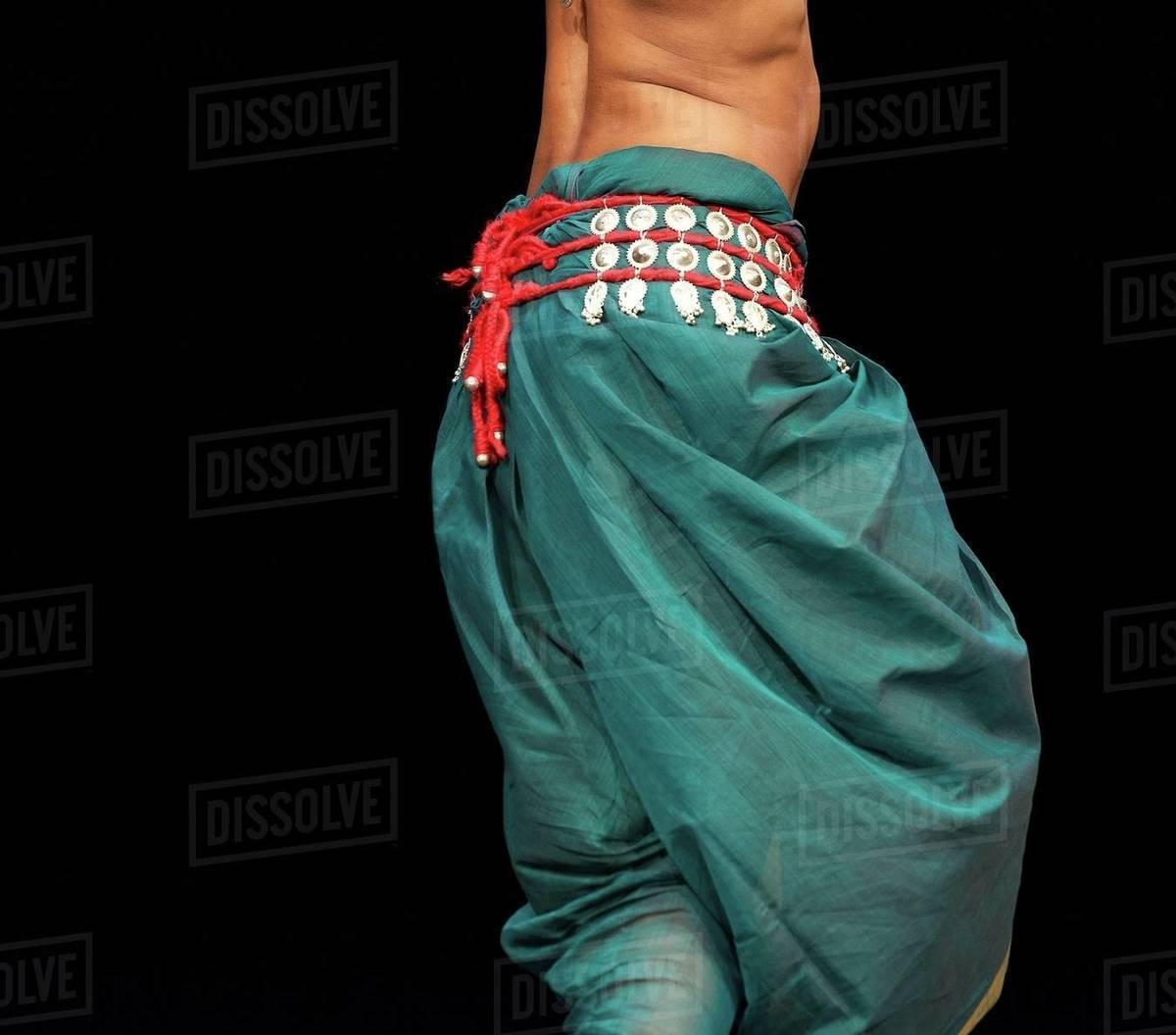 Man in traditional Indian costume dancing - Royalty-free Stock Photo ...