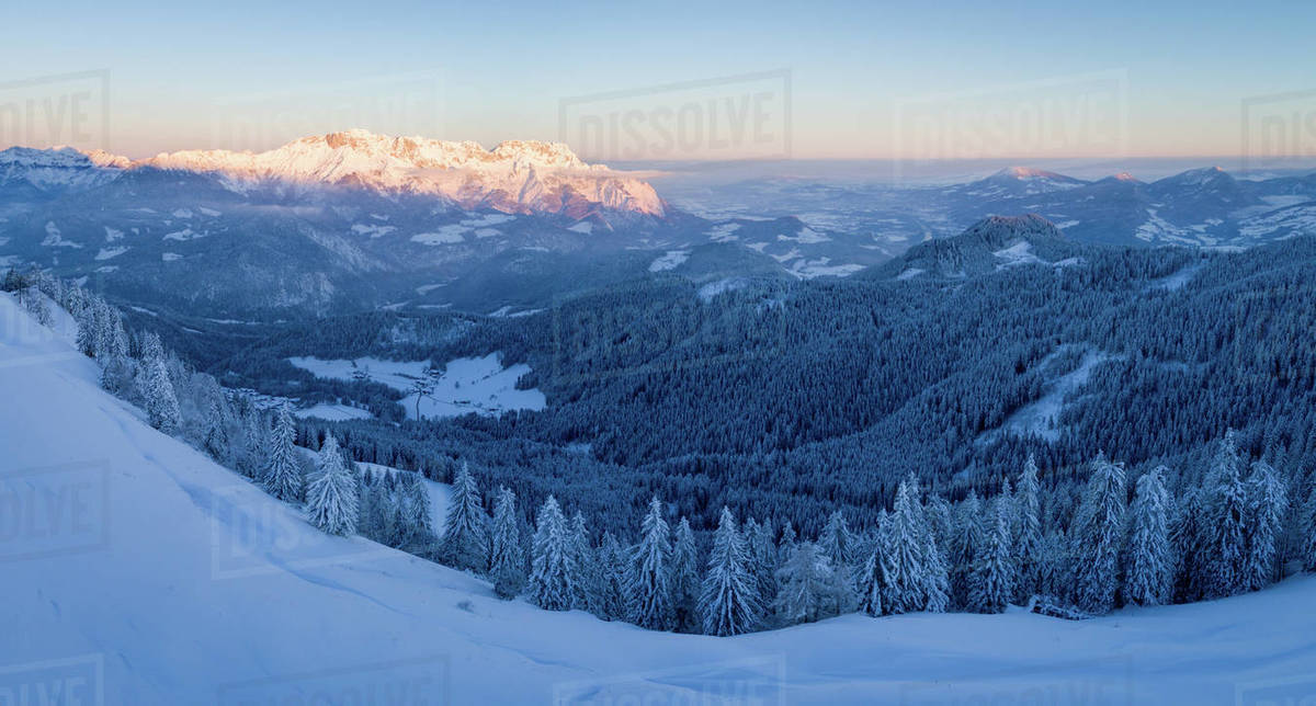 Rural Winter Landscape in the Austrian Alps near Salzburg, Bavaria ...