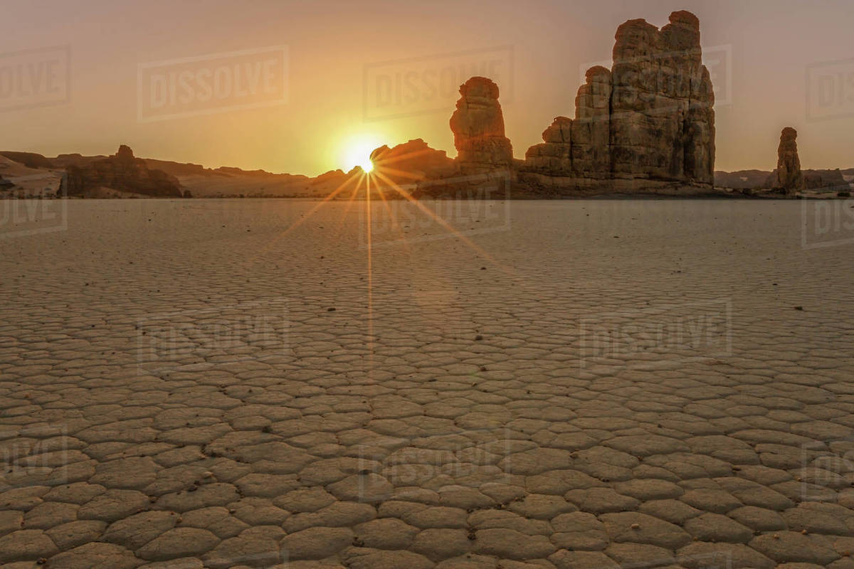 Sunset over Arabian Desert, Saudi Arabia - Royalty-free Stock Photo ...
