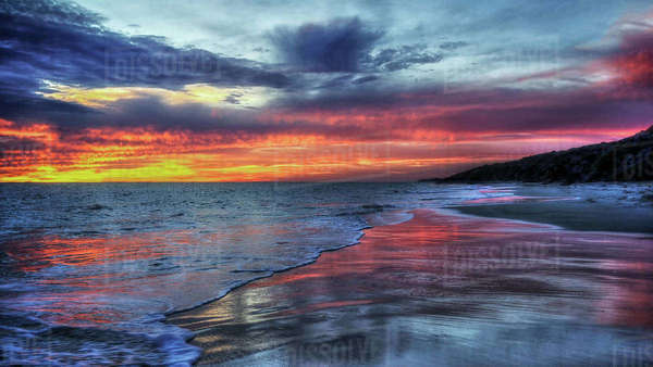 Brighton Beach at sunset, Perth, Australia - Stock Photo - Dissolve