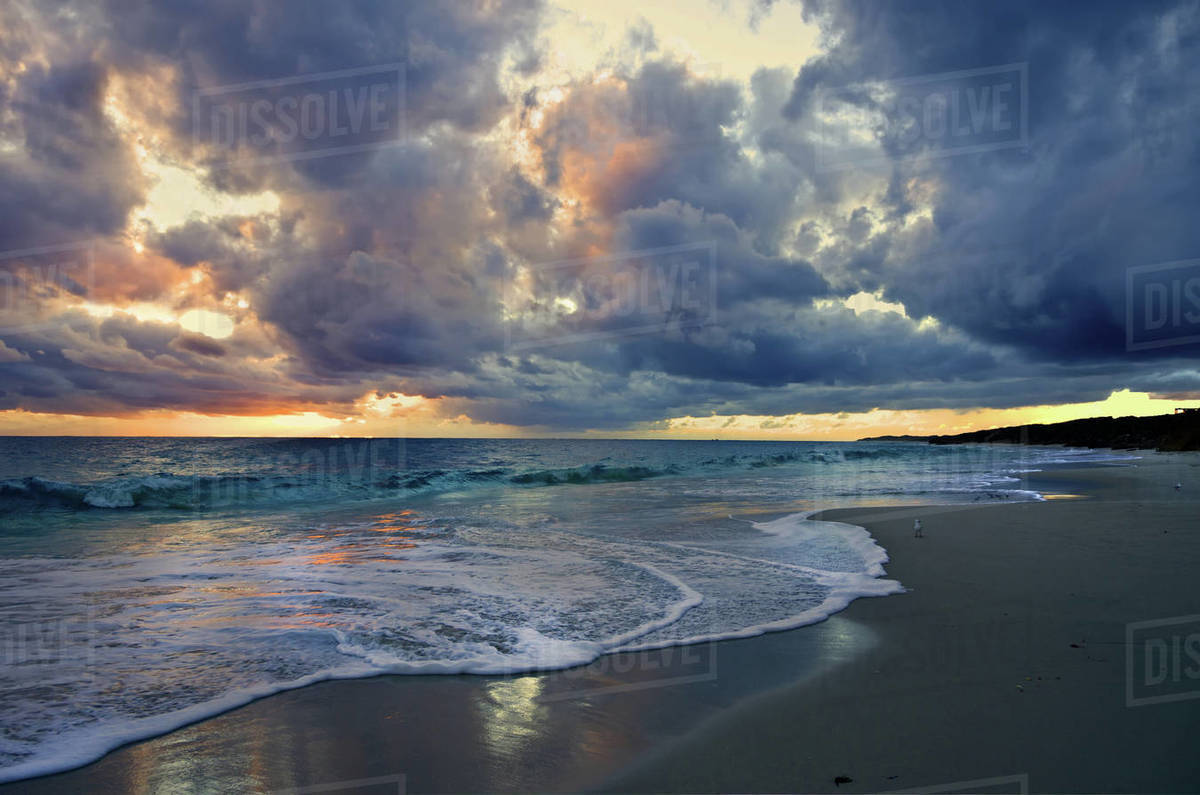 Sunset Coastline, Western Australia, Australia - Royalty-free Stock ...