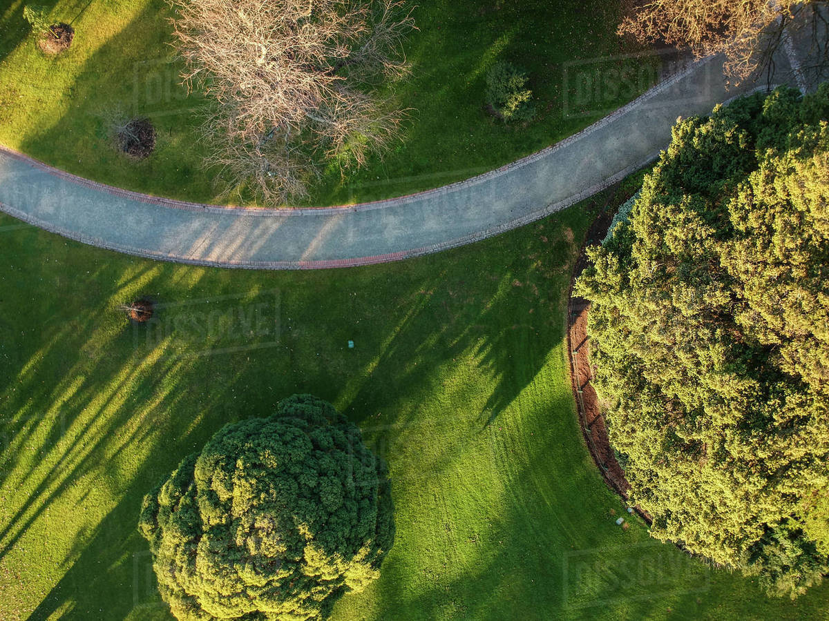 Aerial view of footpath, Melbourne, Victoria, Australia - Royalty-free ...