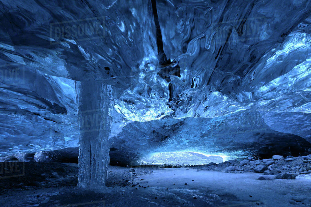 Frozen ice cave, Iceland - Royalty-free Stock Photo | Dissolve