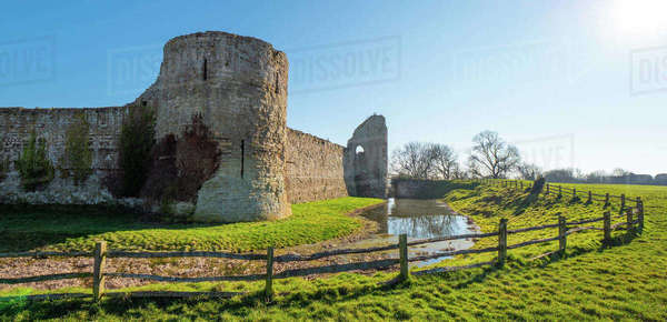 Pevensey Castle in Sussex ruins of medieval castle - travel photography ...