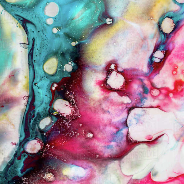 Abstract background of vivid blue and red color mixing with different ...