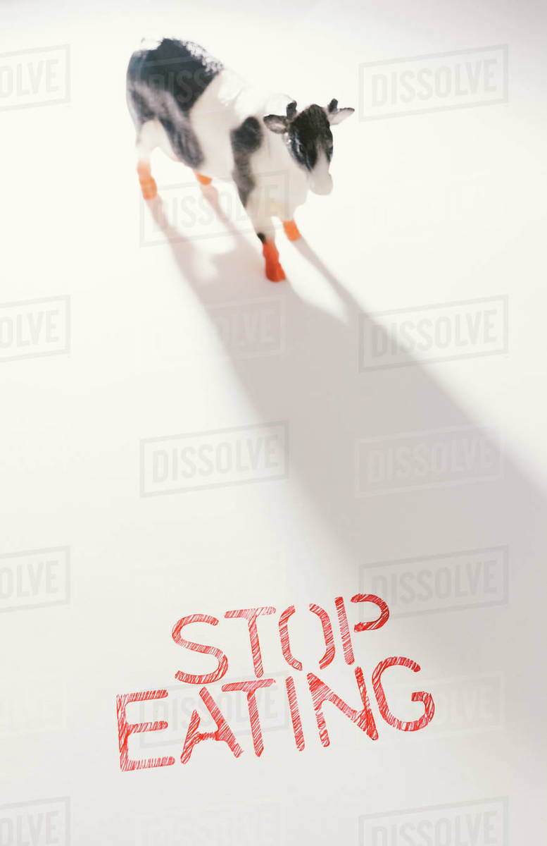 Slogan calling to stop eating animals - Royalty-free Stock Photo | Dissolve