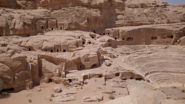 The ancient Petra Theater, a first century AD Nabataean amphitheater ...