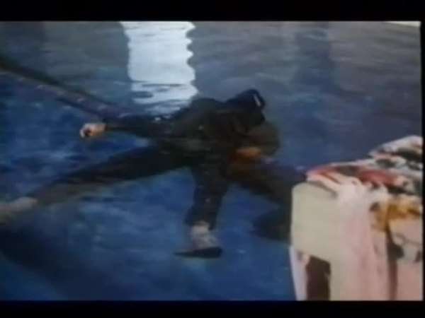 Dead body floating in swimming pool - SD Royalty-free Stock Video ...