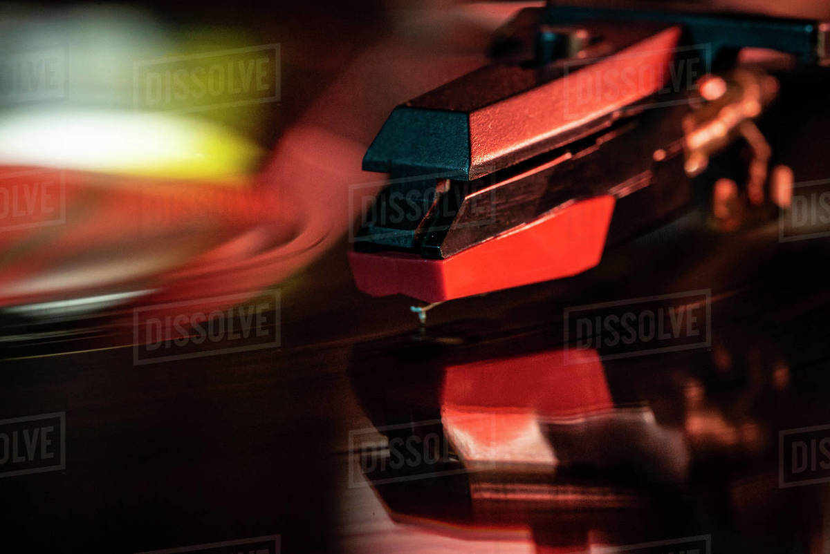 Macro Detail of needle on vinyl record disc - Royalty-free Stock Photo ...
