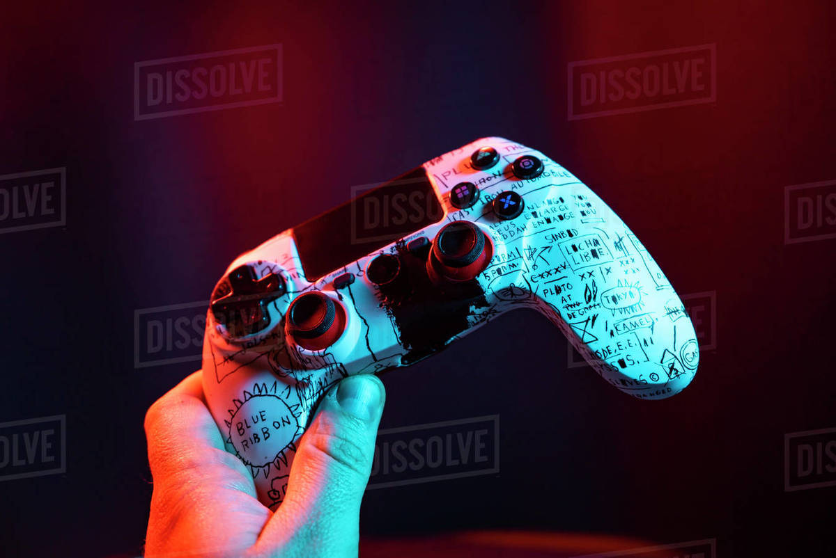 Next Gen game controller on mans hands - Royalty-free Stock Photo ...