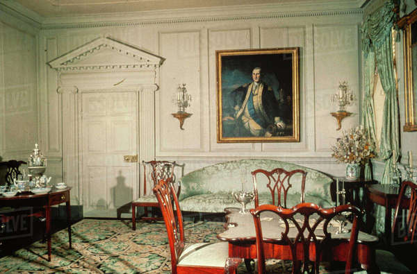 MOUNT VERNON, VIRGINIA NOVEMBER 1969: George Washington' s interior ...