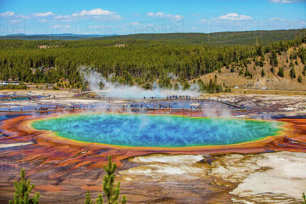 Grand Prismatic Spring, Yellowstone National Park, UNESCO World ...