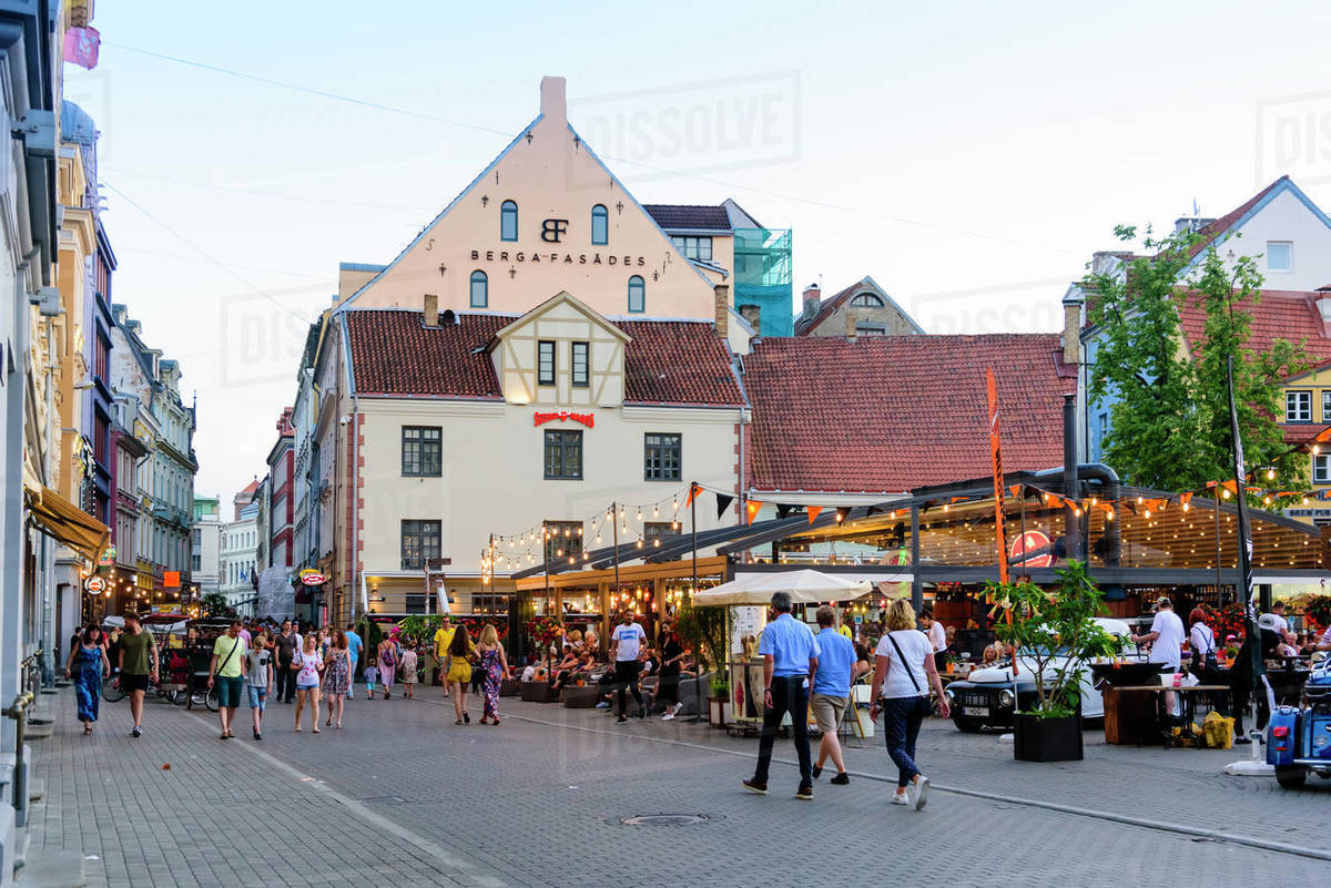 Kalku Street, Old Town, UNESCO World Heritage Site, Riga, Latvia ...