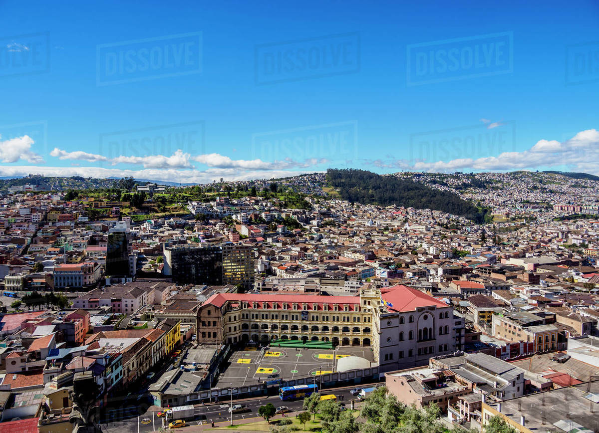 Cityscape of Quito, Pichincha Province, Ecuador, South America - Stock ...