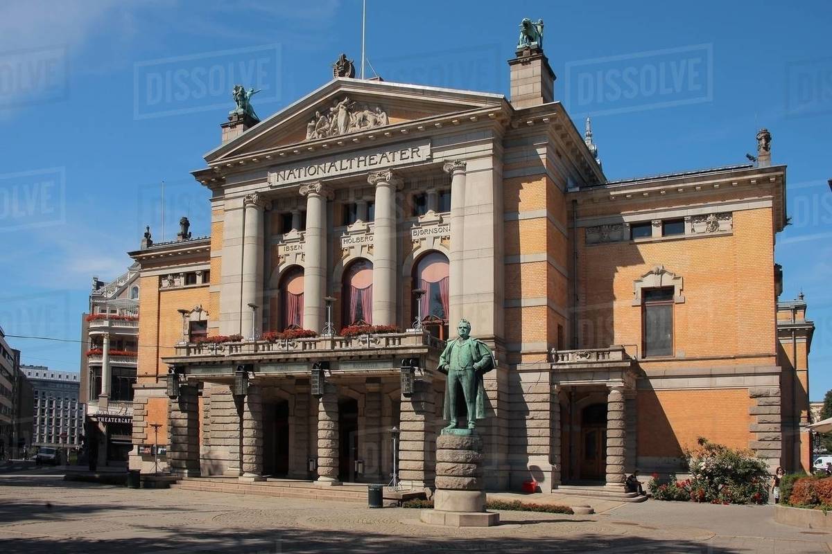 National Theatre, Oslo, Norway, Scandinavia, Europe - Stock Photo ...