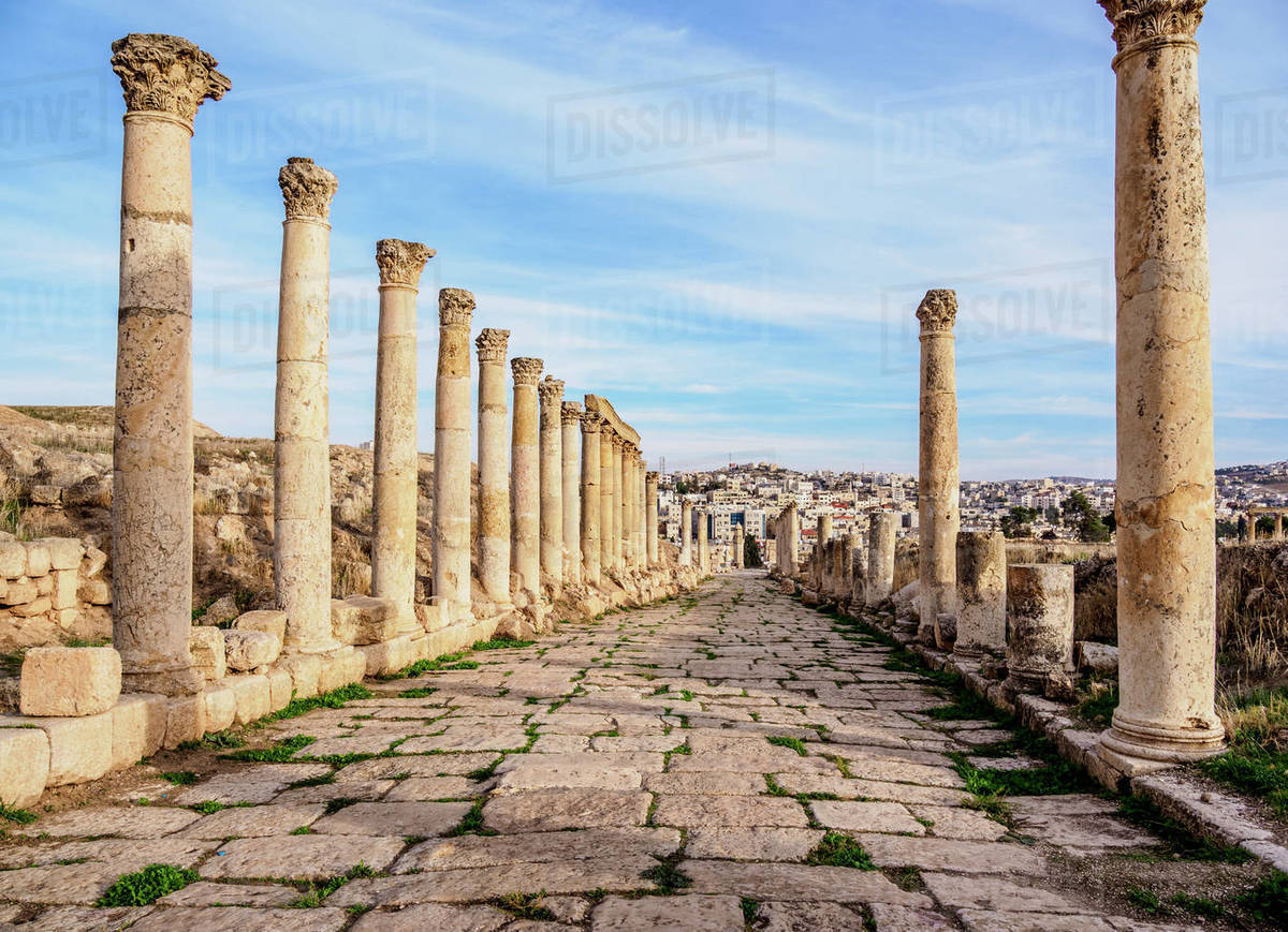 South Decumanus, Jerash, Jerash Governorate, Jordan, Middle East ...