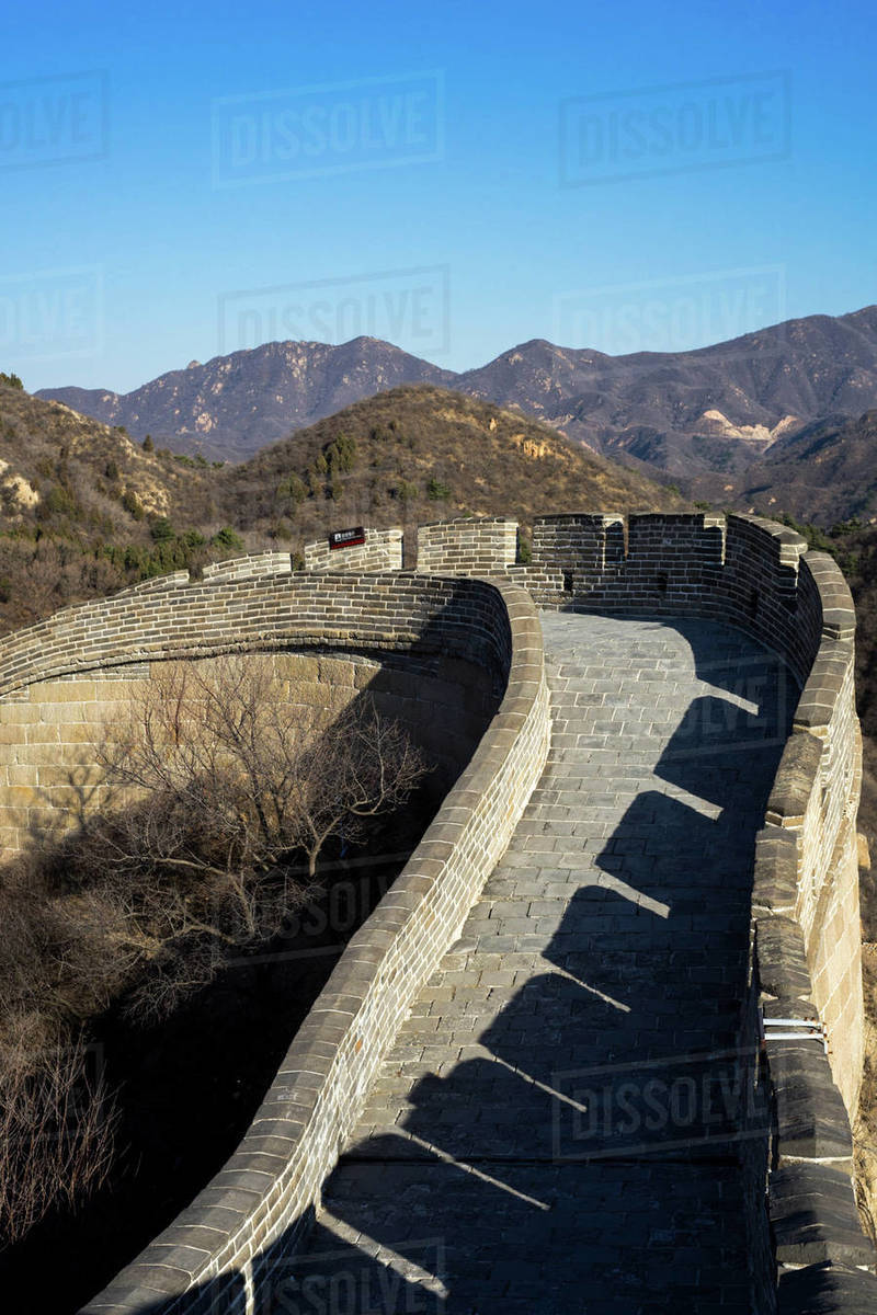 The Badaling section of the Great Wall of China in winter, UNESCO World ...