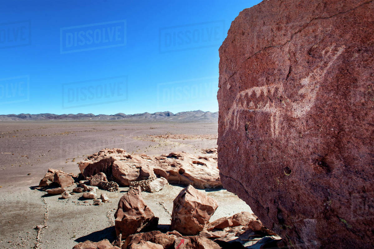 Rock Art in Atacama desert, Chile, South America - Royalty-free Stock ...