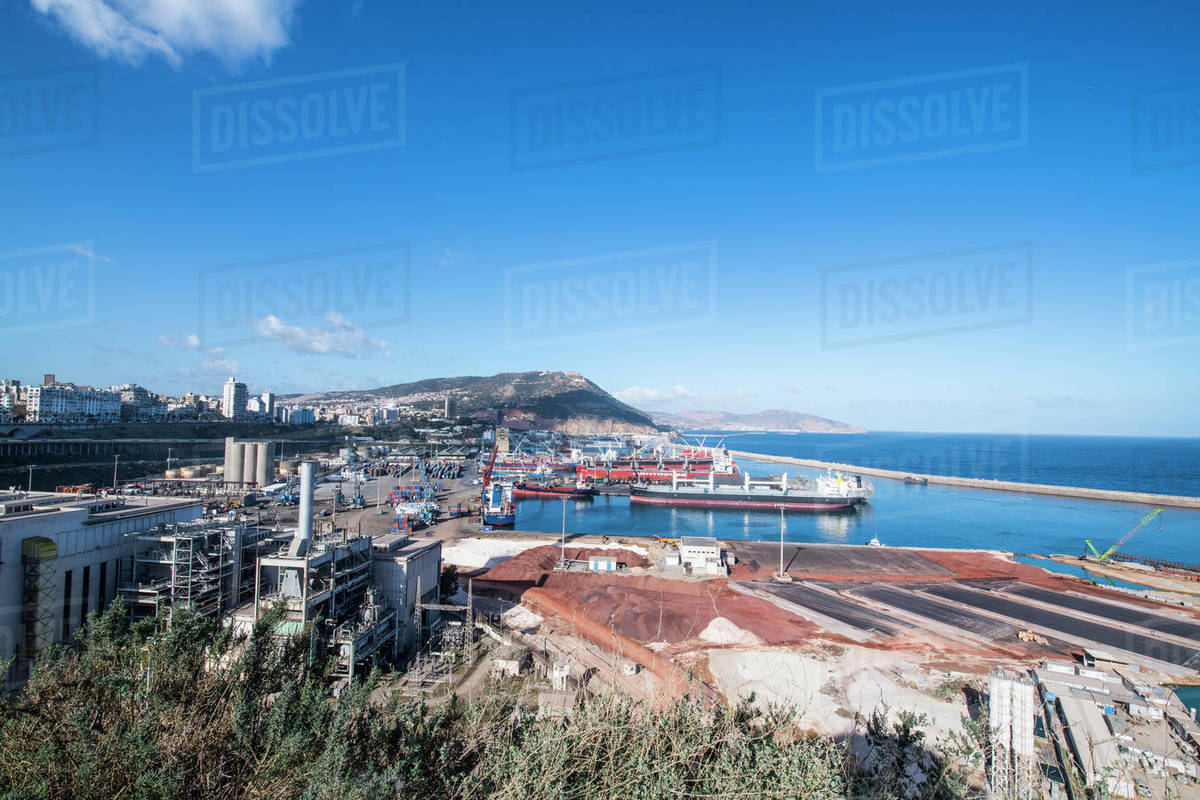 View over the harbour of Oran, Algeria, North Africa, Africa - Royalty ...