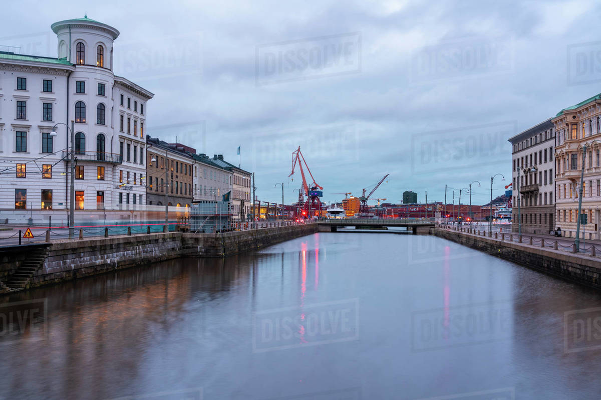 The centre of Goteborg with Goteborg historic harbour in the background ...