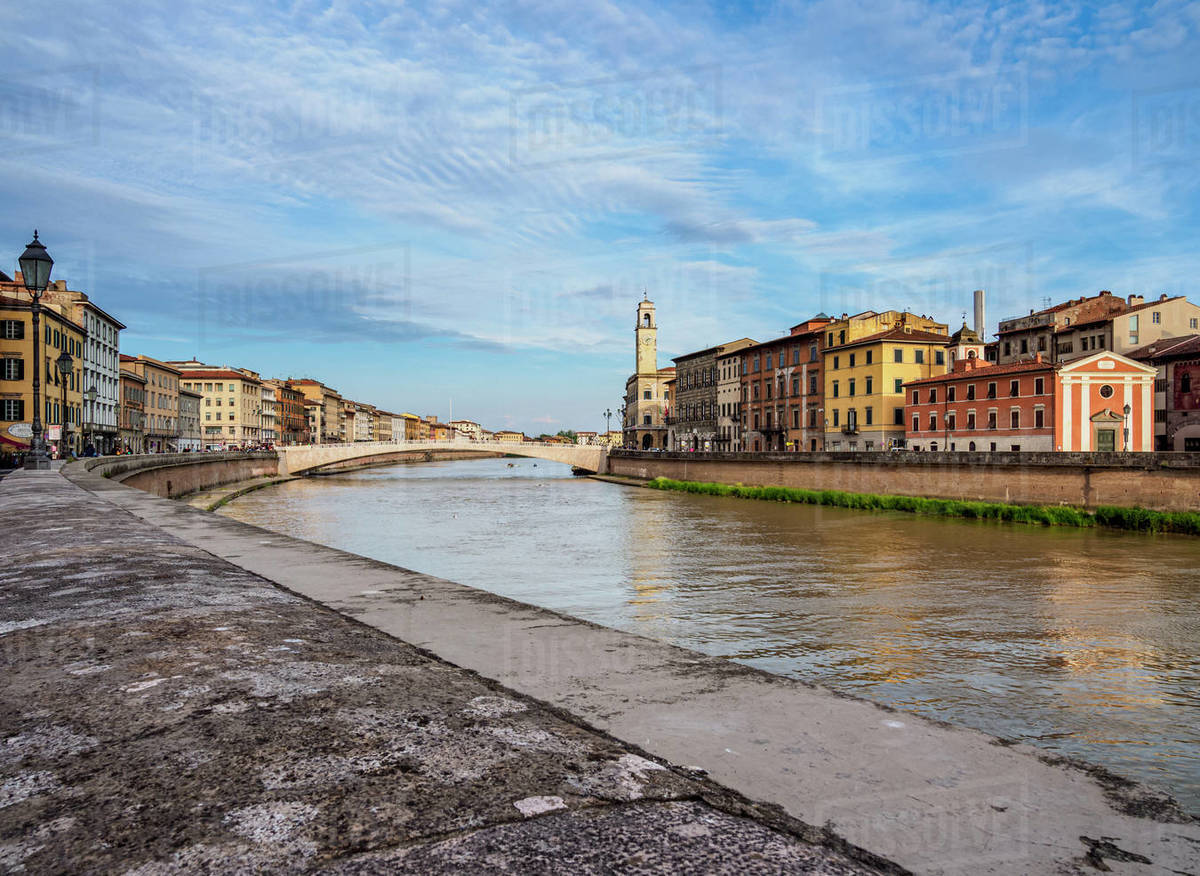 Arno River, Pisa, Tuscany, Italy, Europe - Stock Photo - Dissolve
