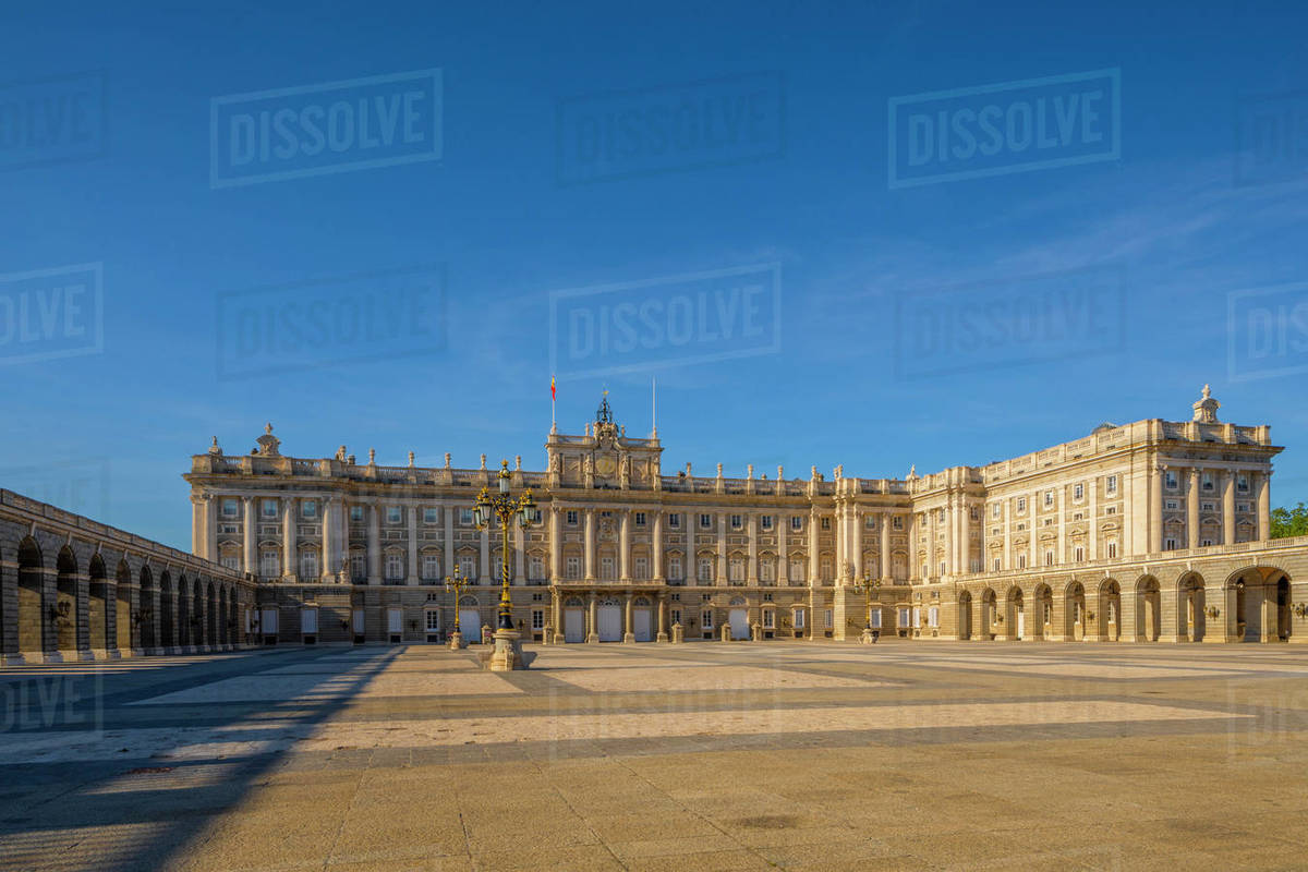 Exterior of The Royal Palace, Madrid, Spain, Europe - Stock Photo ...