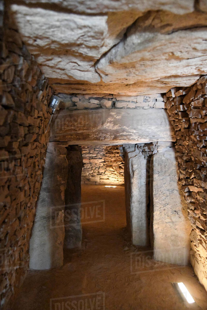 Dolmen de Romeral, a Chalcolithic period ritual monument, showing the ...
