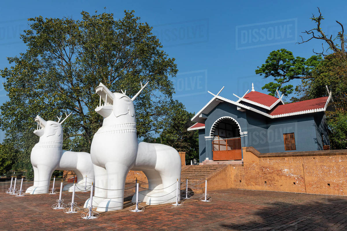 Site of the two Kangla Sha, Kangla Palace, Imphal, Manipur, India, Asia ...