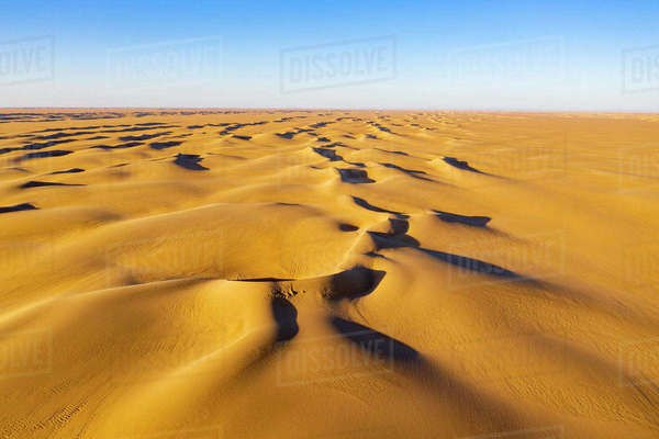 Aerial of the sand dunes in the Tenere Desert, Sahara, Niger, Africa ...