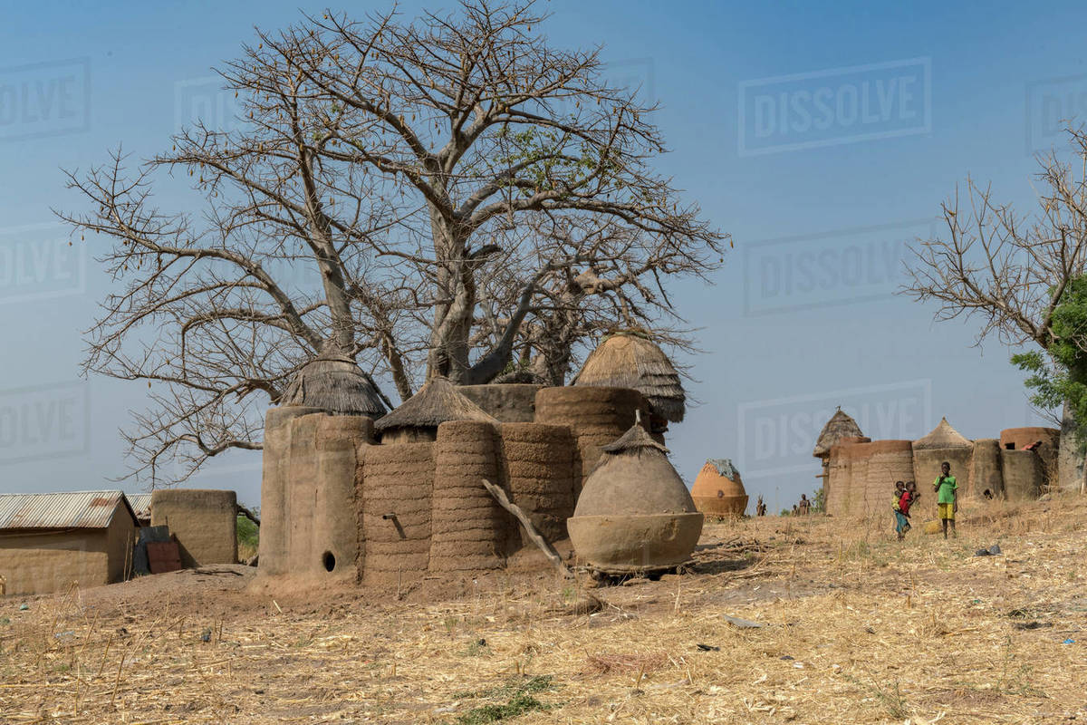 Earth tower house, called takienta, of Batammariba people in ...