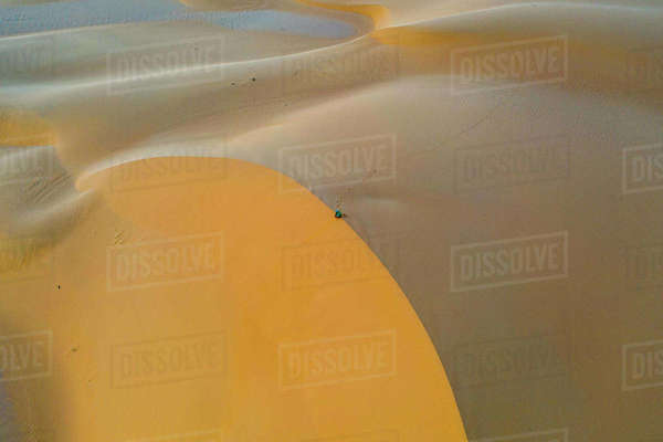 Aerials of sand dunes at sunset, Dirkou, Djado Plateau, Niger, West ...