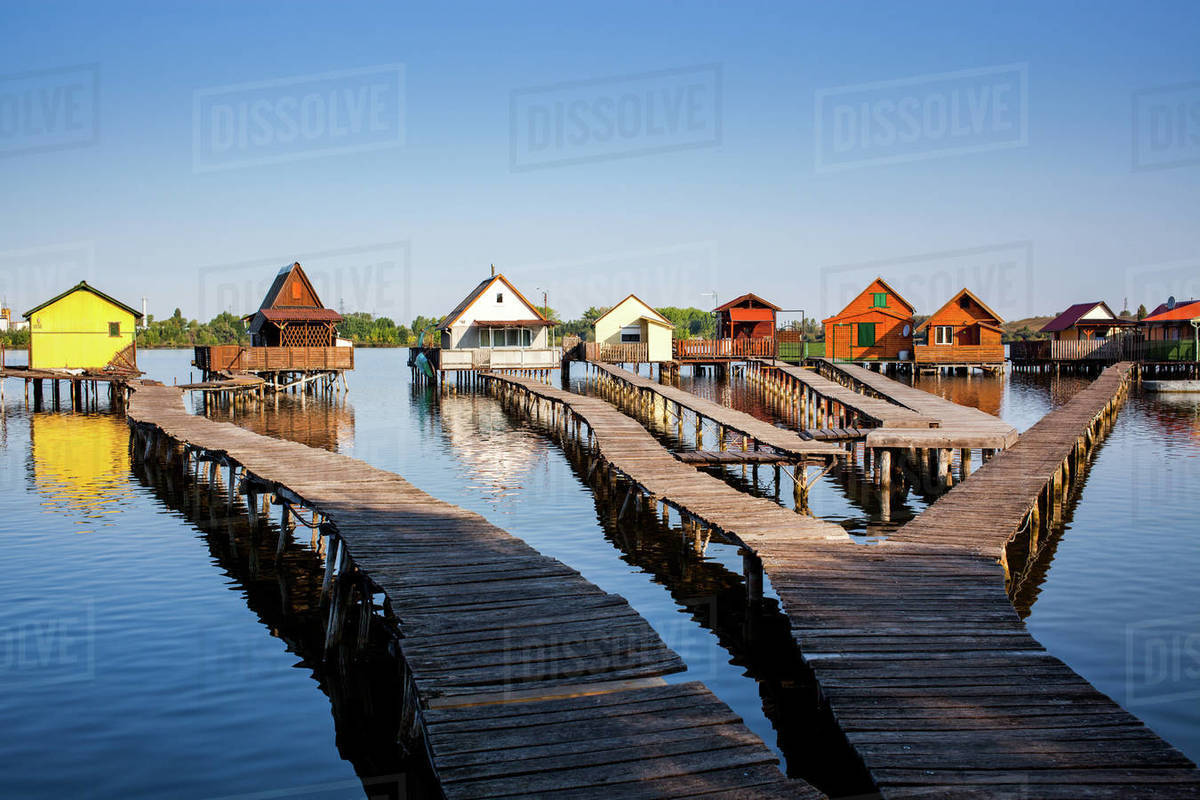 Bokod Floating Village, Oroszlany, Hungary, Europe - Royalty-free Stock ...