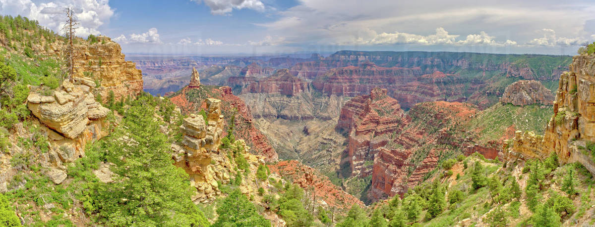 Point Imperial view from Ken Patrick Trail at Grand Canyon North Rim ...