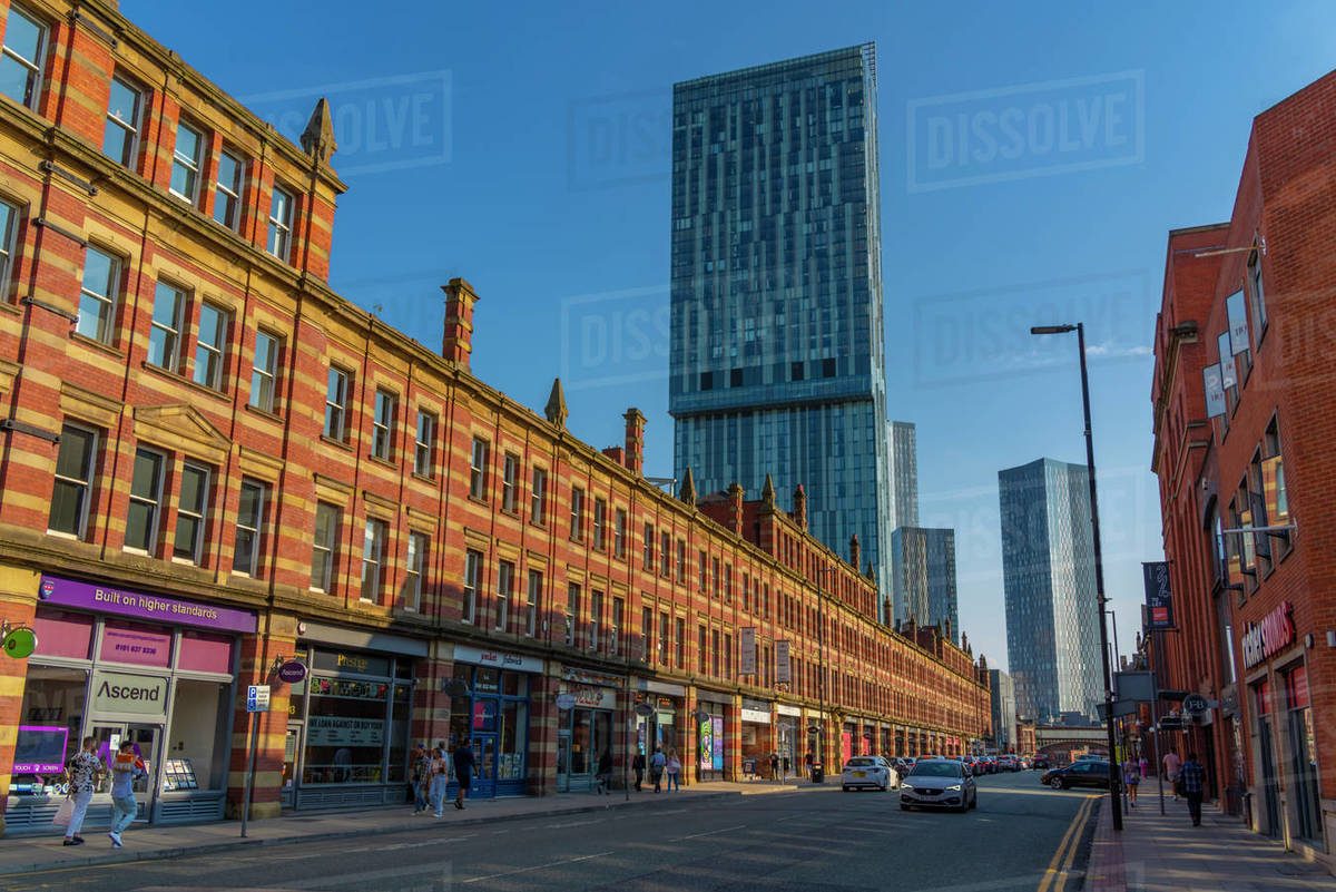 View of 301 Deansgate and traditional architecture on Deansgate ...