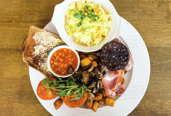 The full English breakfast, Castleton, Peak District National Park ...