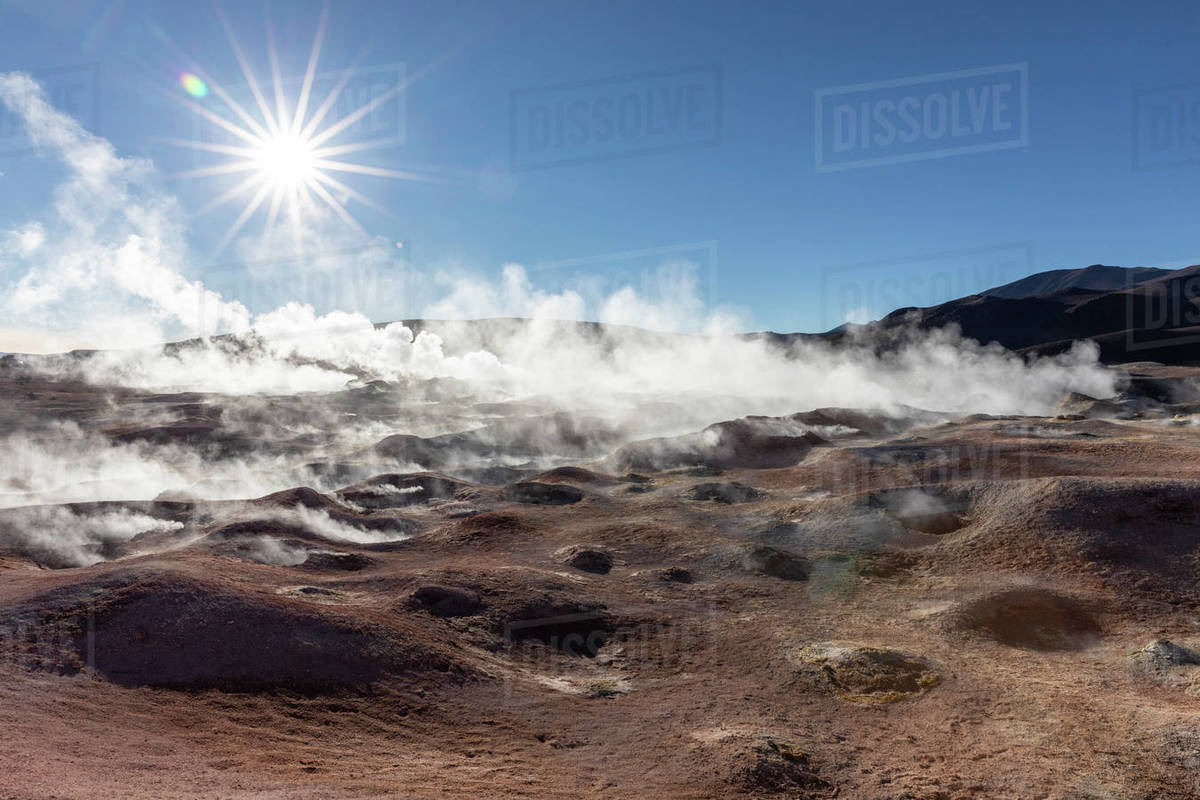 Geysers at Banos Termales in the Eduardo Avaroa Andean Fauna National ...