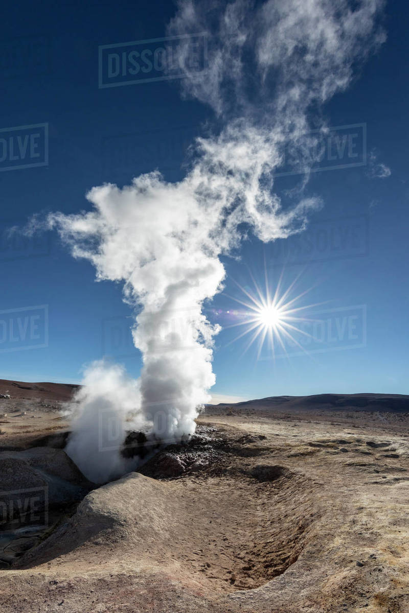 Geysers at Banos Termales in the Eduardo Avaroa Andean Fauna National ...