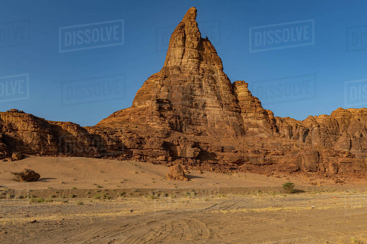 Giant pinnacle, Al Ula, Kingdom of Saudi Arabia, Middle East - Stock ...