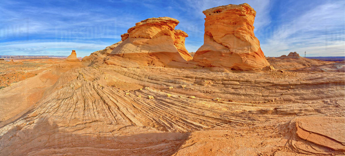 Wavy sandstone formation called Beehive Rock in Glen Canyon Recreation ...