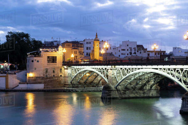 The Triana Bridge (Puente de Triana) (Puente de Isabelle II) at ...