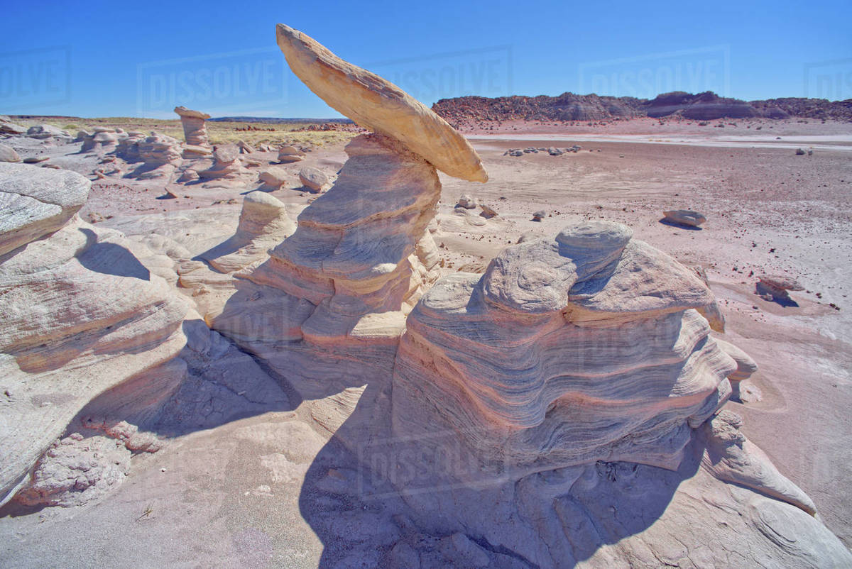 Hoodoo formations in the Devil's Playground in Petrified Forest ...