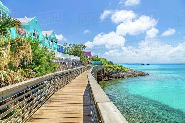 A pedestrian bridge on the Railway Trail footpath at Bailey's Bay on ...
