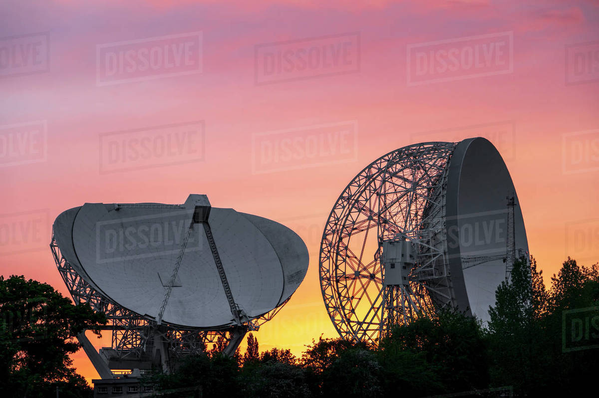 The Mark II Telescope and Lovell Mark I Giant Radio Telescope with ...
