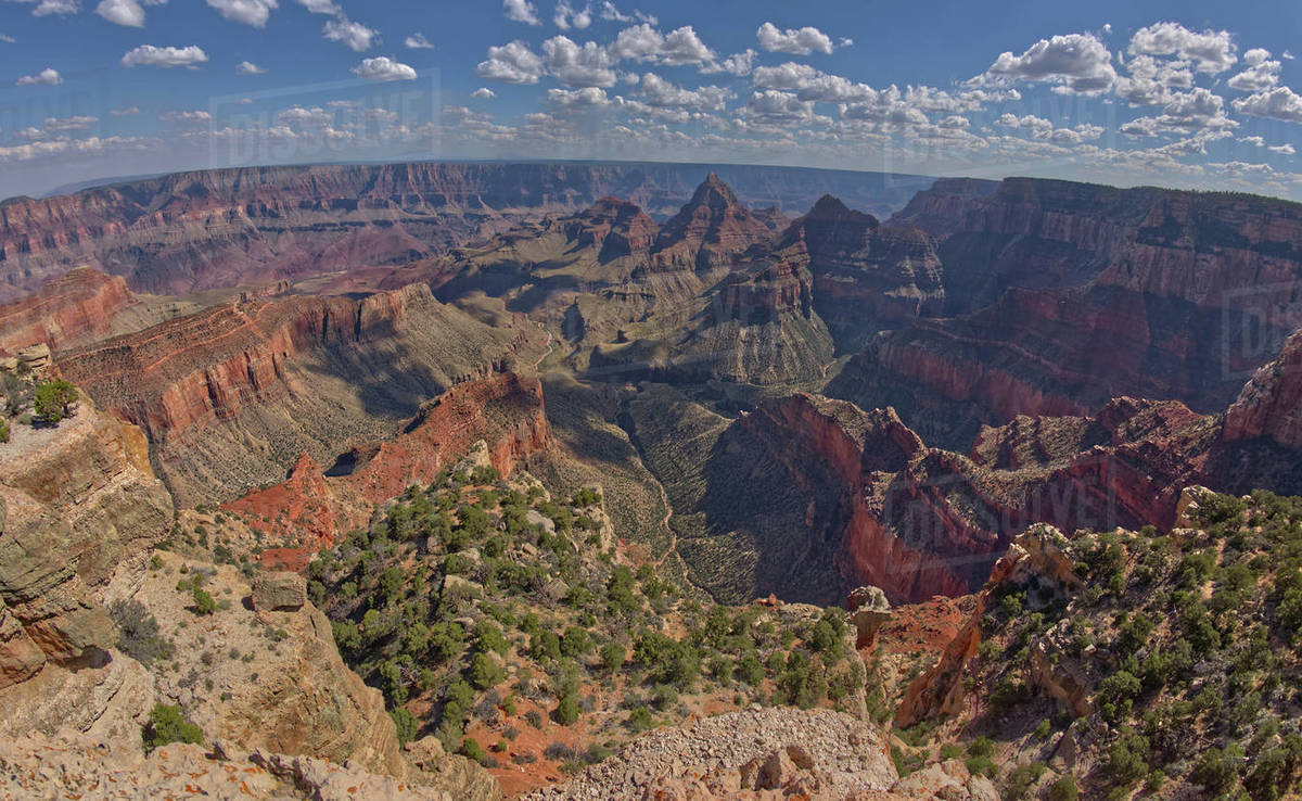 View of Grand Canyon from the south cliffs of Cape Final on the North ...