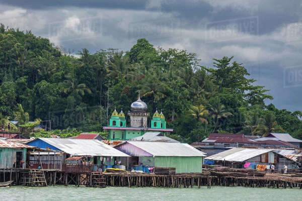 The harbor in the city of Sorong, the largest city and the capital of ...