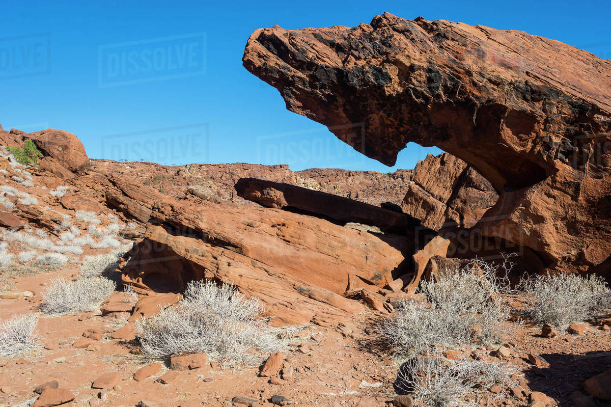 Interesting rock formation in Twyfelfontein, Namibia, Africa - Stock ...