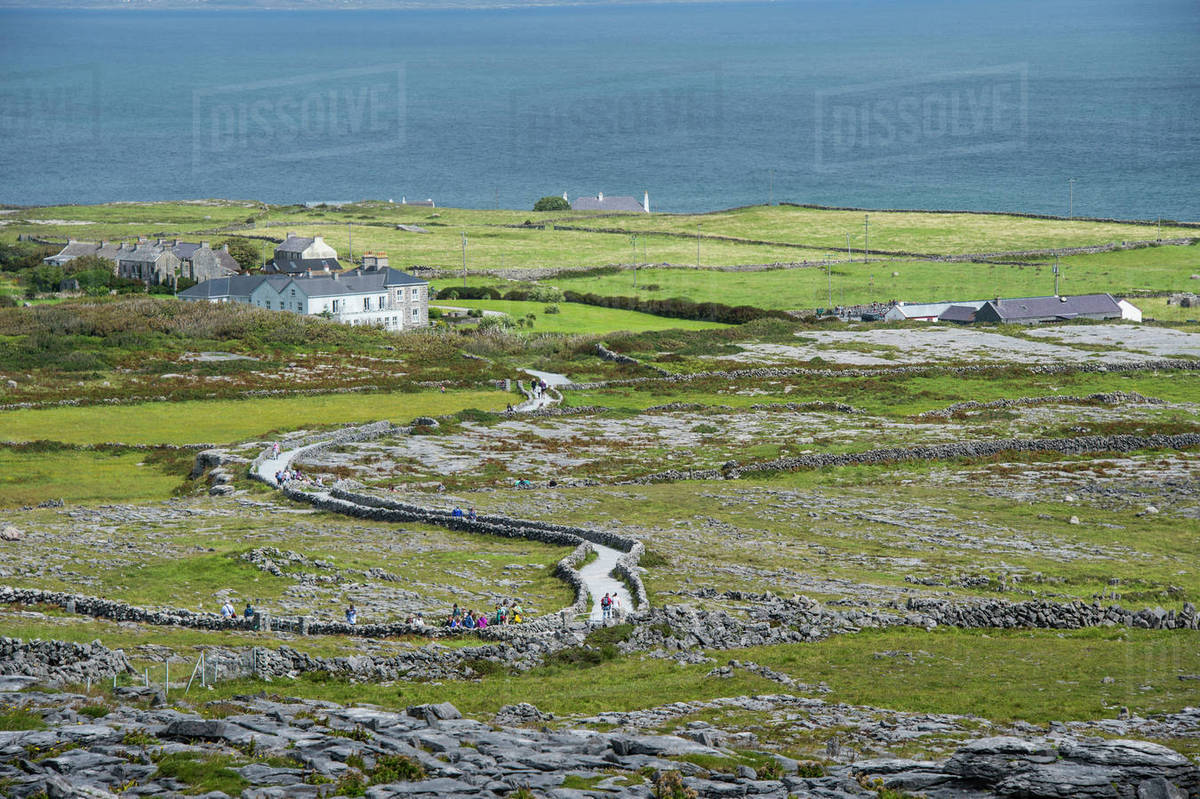 Overlook over Arainn, Aaran Islands, Republic of Ireland, Europe ...