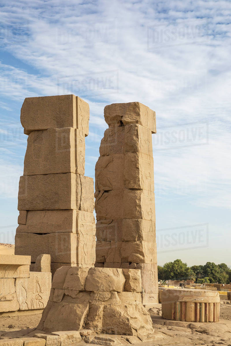 Khnum ruins on Elephantine Island, Aswan, Upper Egypt, Egypt, North ...